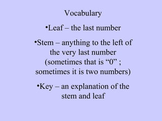 7 - stem & leaf plots | PPT
