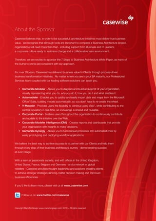 Casewise - 7 steps to business architecture | PDF
