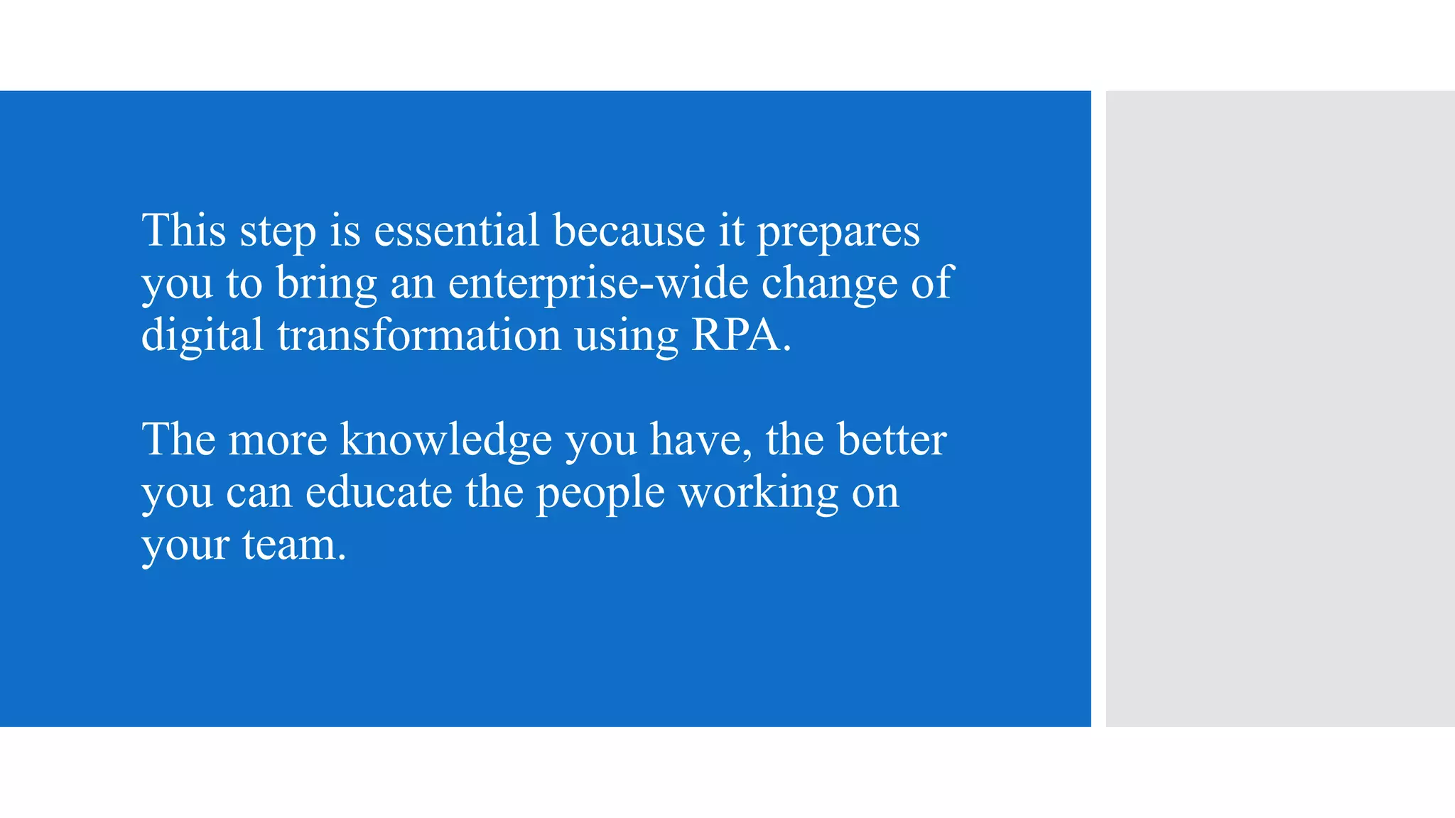 7 Rpa Implementation Steps For Enterprise Digital Transformation In 2020 Ppt