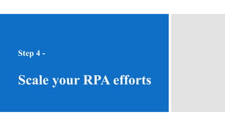 7 RPA implementation steps for enterprise digital transformation in ...