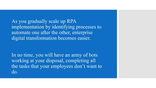 7 RPA implementation steps for enterprise digital transformation in ...