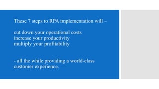 7 RPA implementation steps for enterprise digital transformation in ...