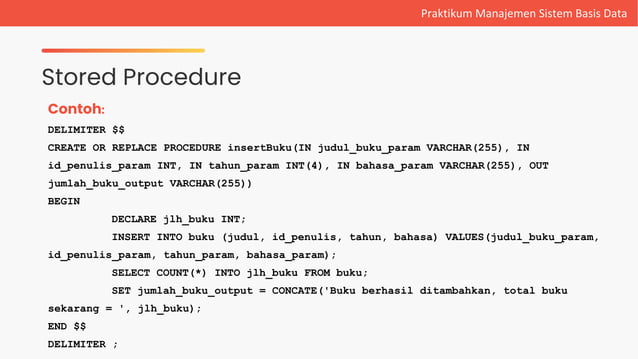 #7 - Stored Procedure And Function.pptx