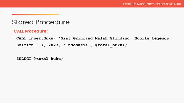 #7 - Stored Procedure And Function.pptx