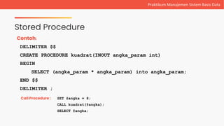 #7 - Stored Procedure And Function.pptx