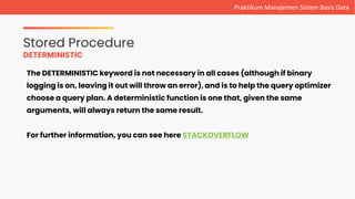#7 - Stored Procedure And Function.pptx