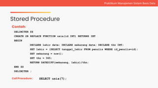 #7 - Stored Procedure And Function.pptx