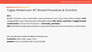 #7 - Stored Procedure And Function.pptx