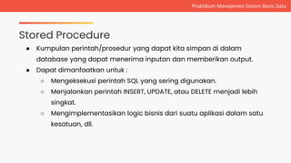 #7 - Stored Procedure And Function.pptx