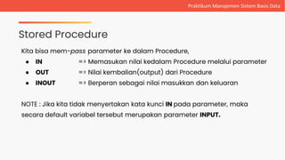 #7 - Stored Procedure And Function.pptx