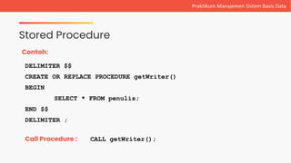 #7 - Stored Procedure And Function.pptx