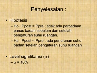 7 t-test-paired-data-berpasangan | PPTX