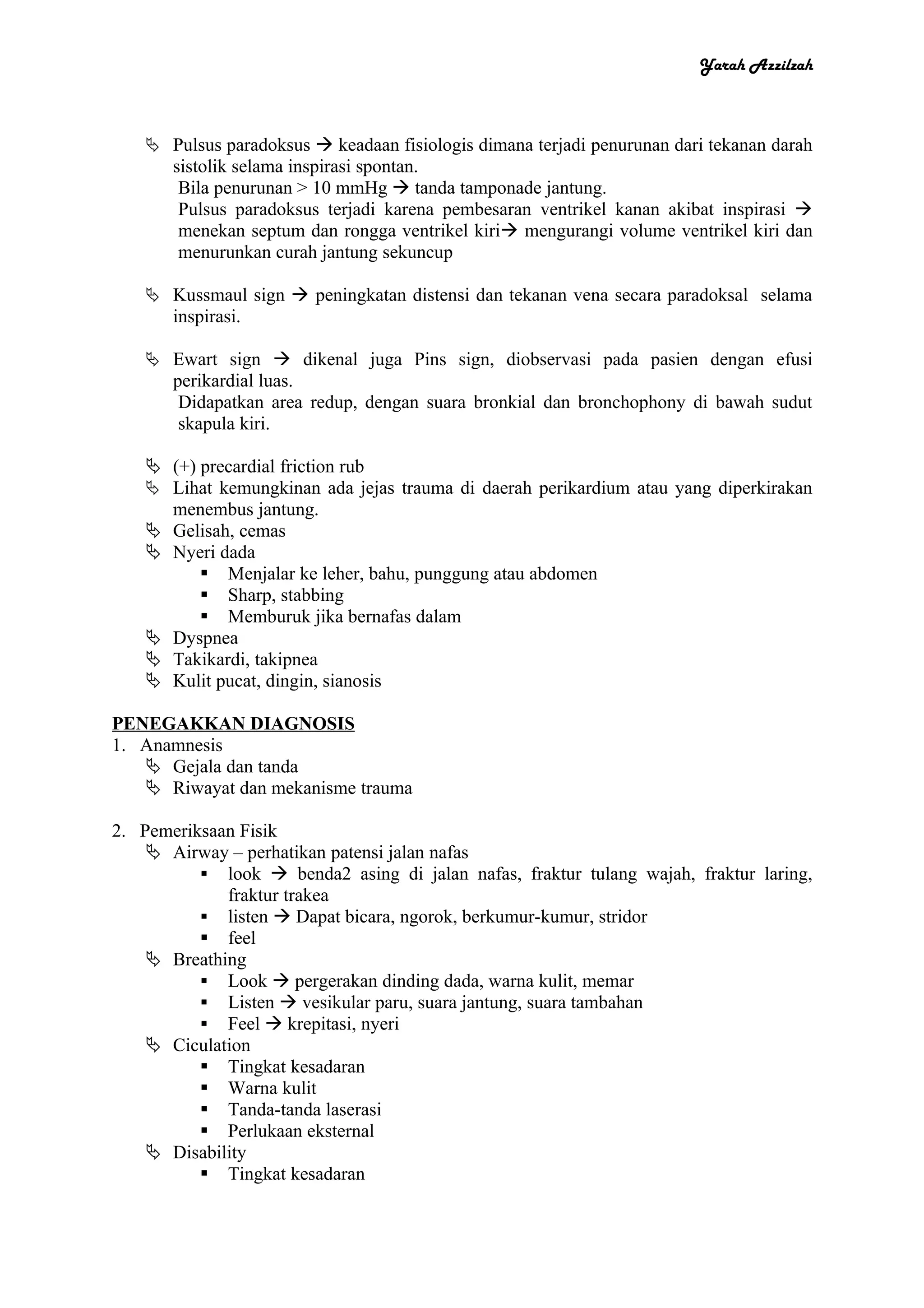 Tamponade Jantung | DOC