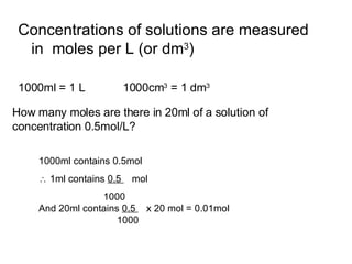 7 The Mole | PPT | Chemistry | Science