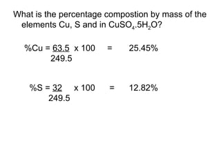 7 The Mole | PPT | Chemistry | Science