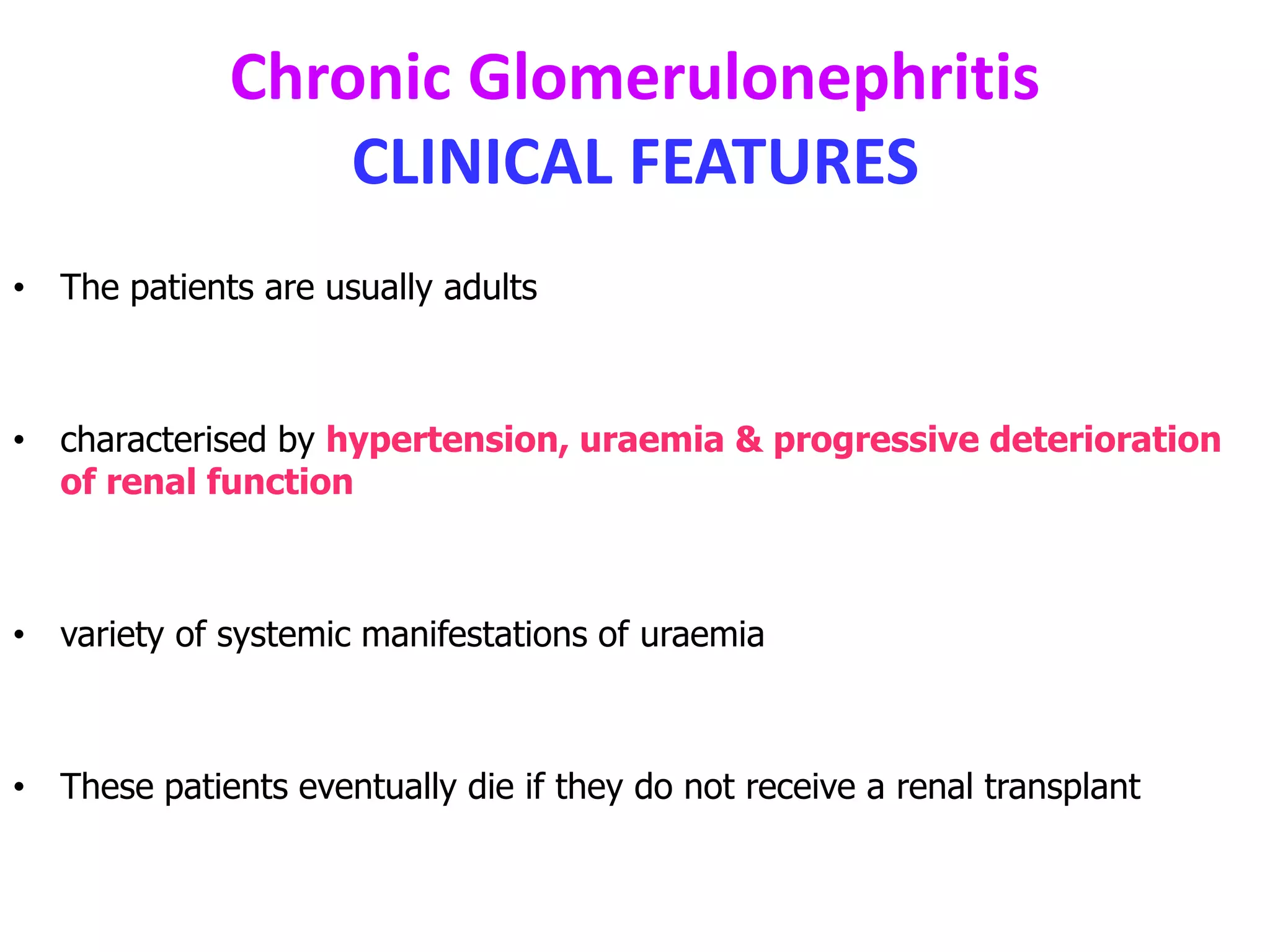 Chronic Glomerulonephritis | PPTX | Diseases and Conditions | Medical ...