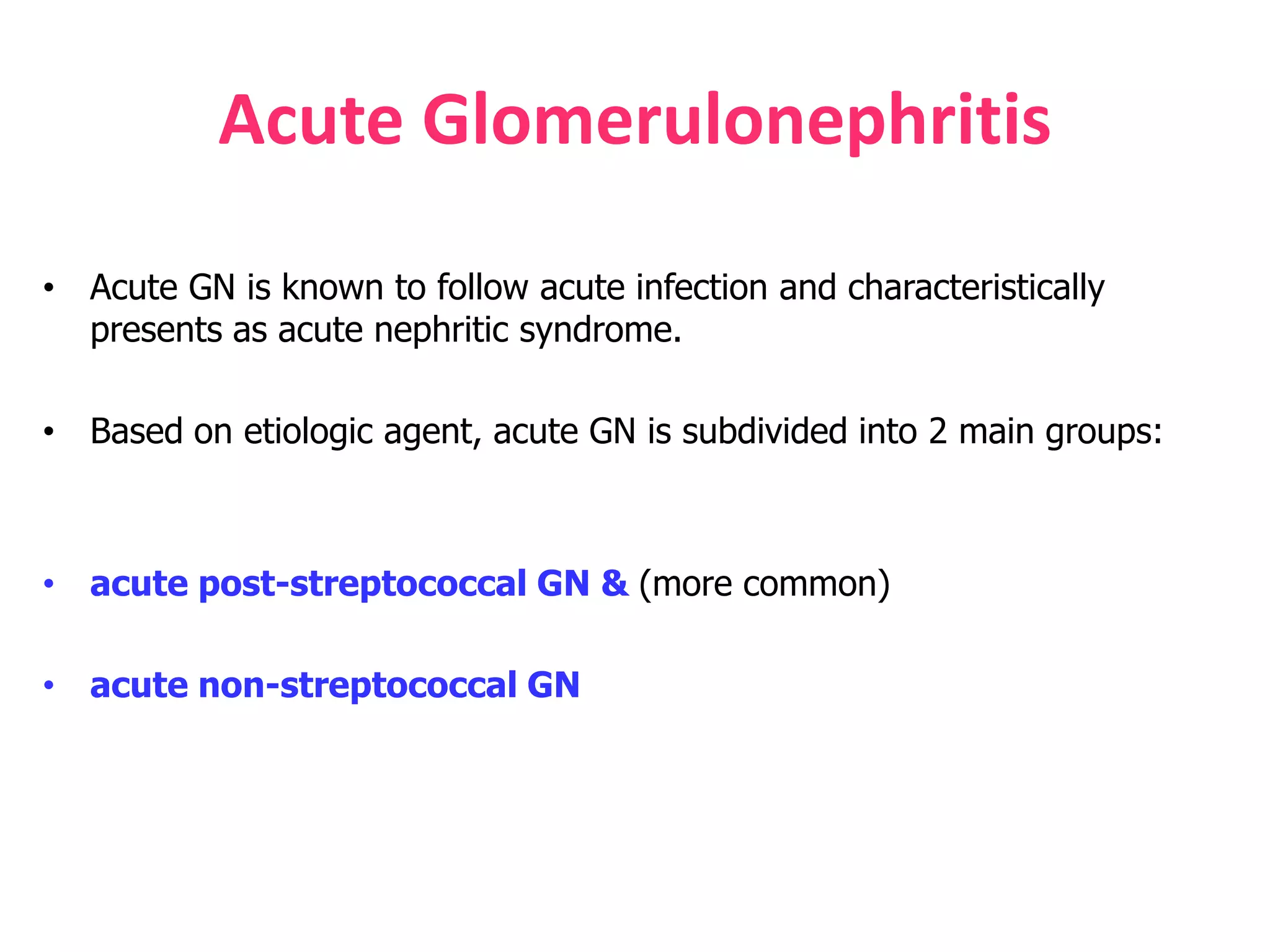 The KIDNEY: Acute Glomerulonephritis | PPT