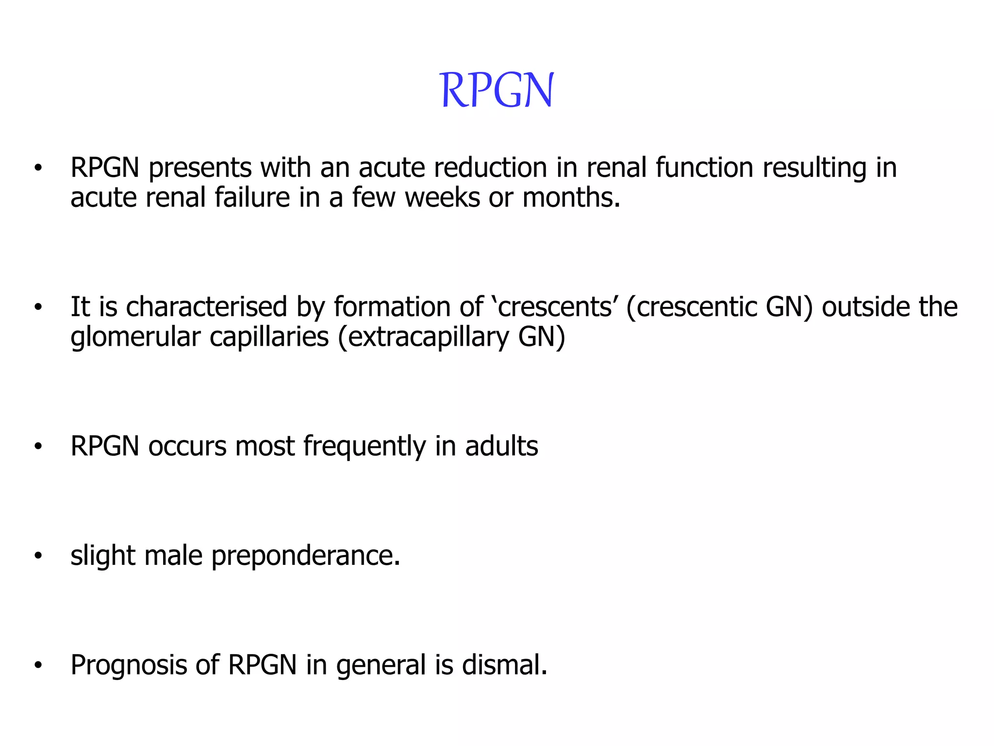 Rapidly Progressive Glomerulonephritis , RPGN, Crescentic GN ...