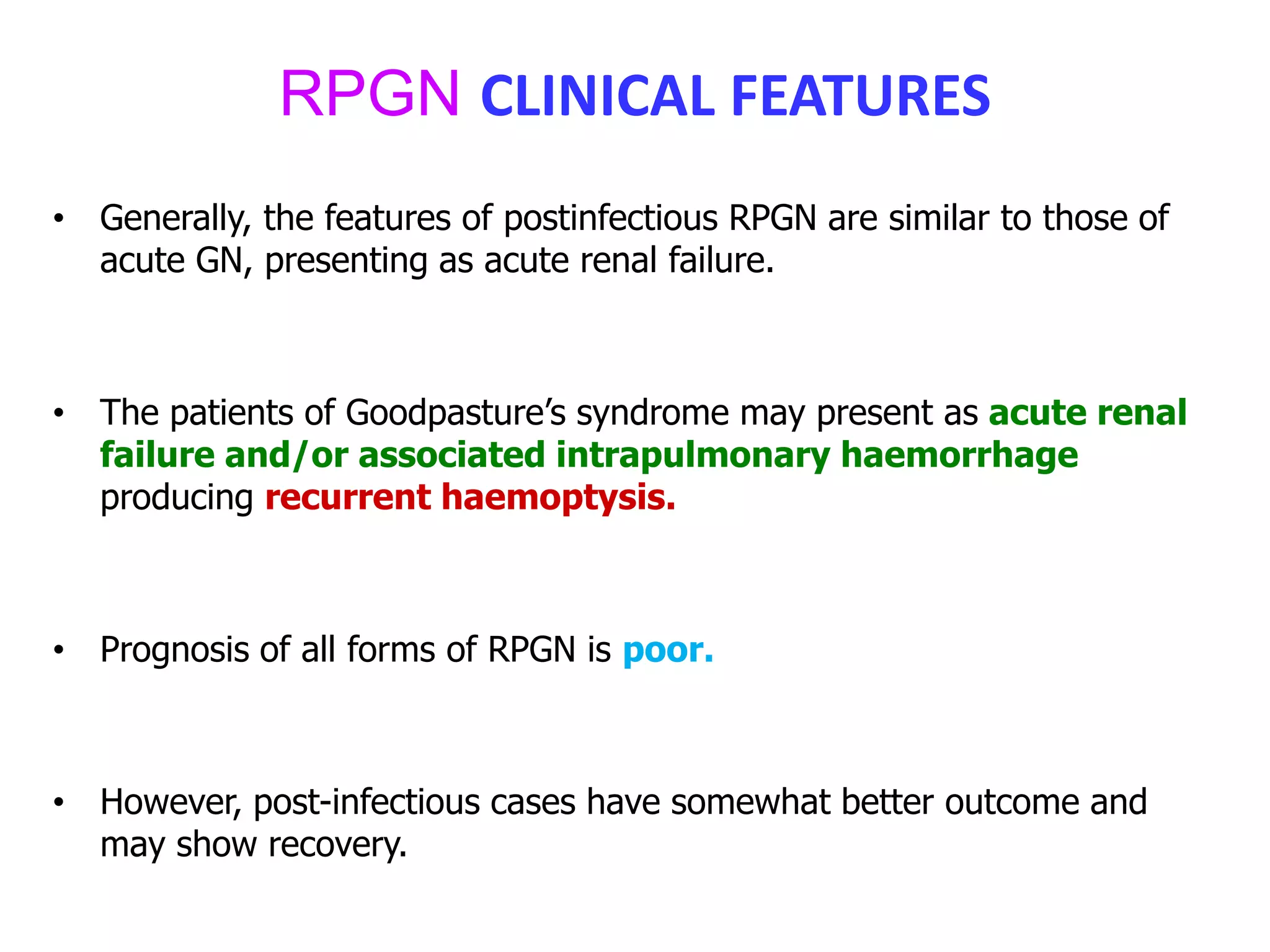 Rapidly Progressive Glomerulonephritis , RPGN, Crescentic GN ...