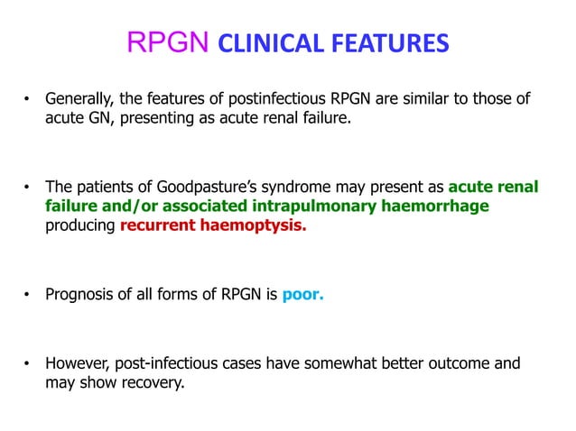 Rapidly Progressive Glomerulonephritis , RPGN, Crescentic GN ...