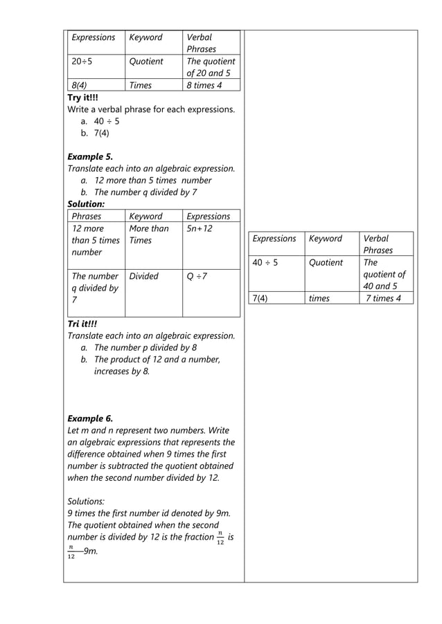 7 - the language of algebra.docx