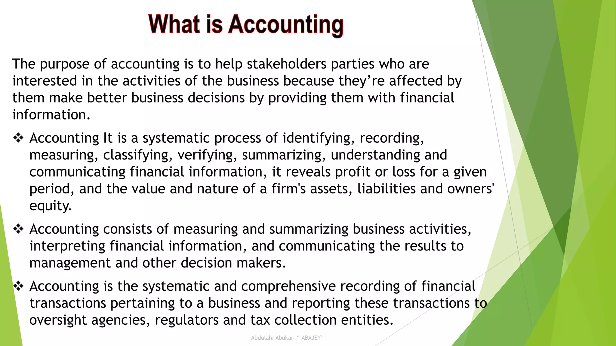 7 the role of accounting in business | PPTX