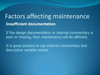 7. The Software Development Process - Maintenance | PDF