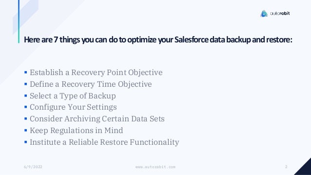 7 Tips For Planning Salesforce Data Backup And Restore Recovery