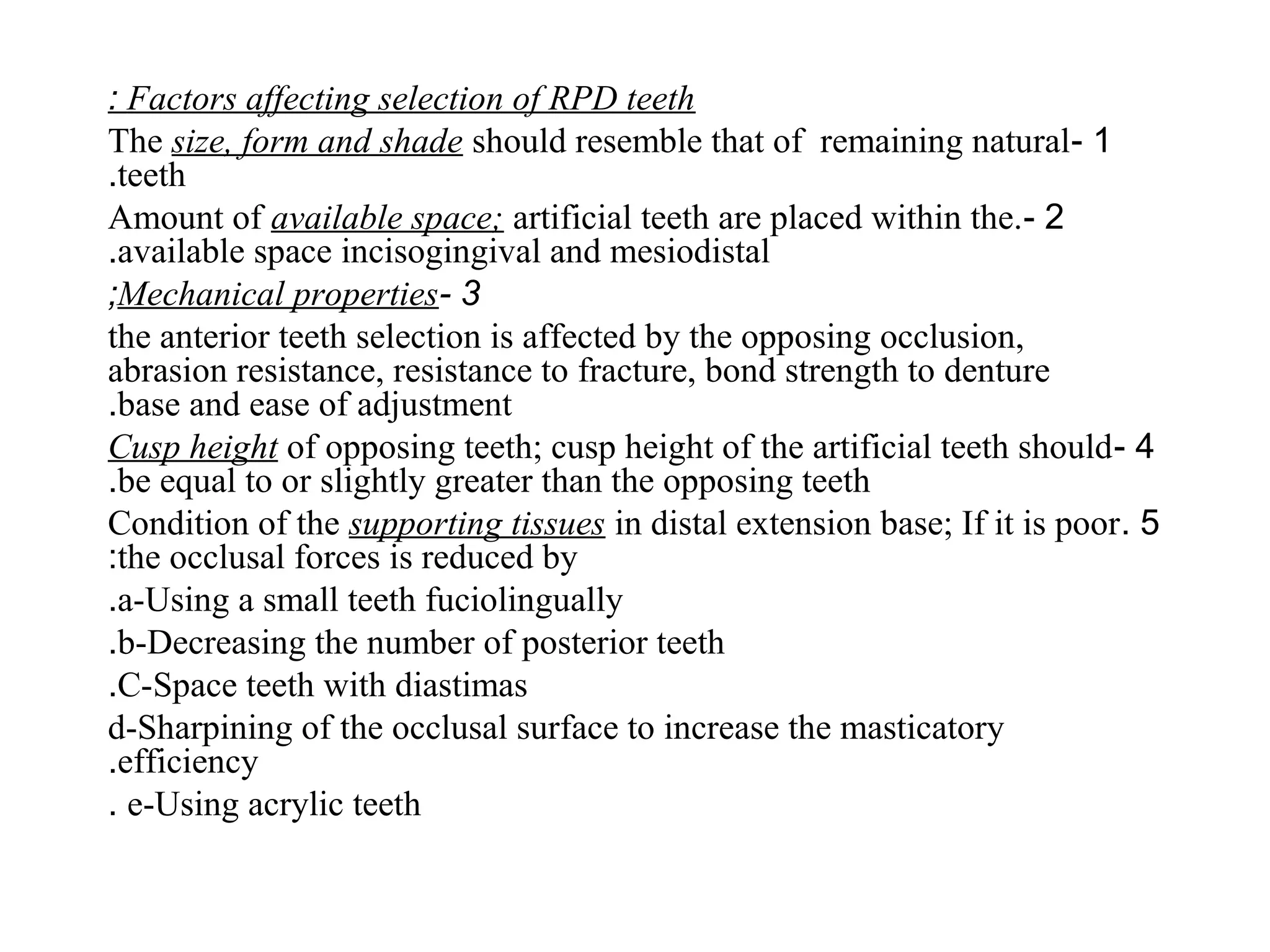 7 tooth selection for partial denture | PPT