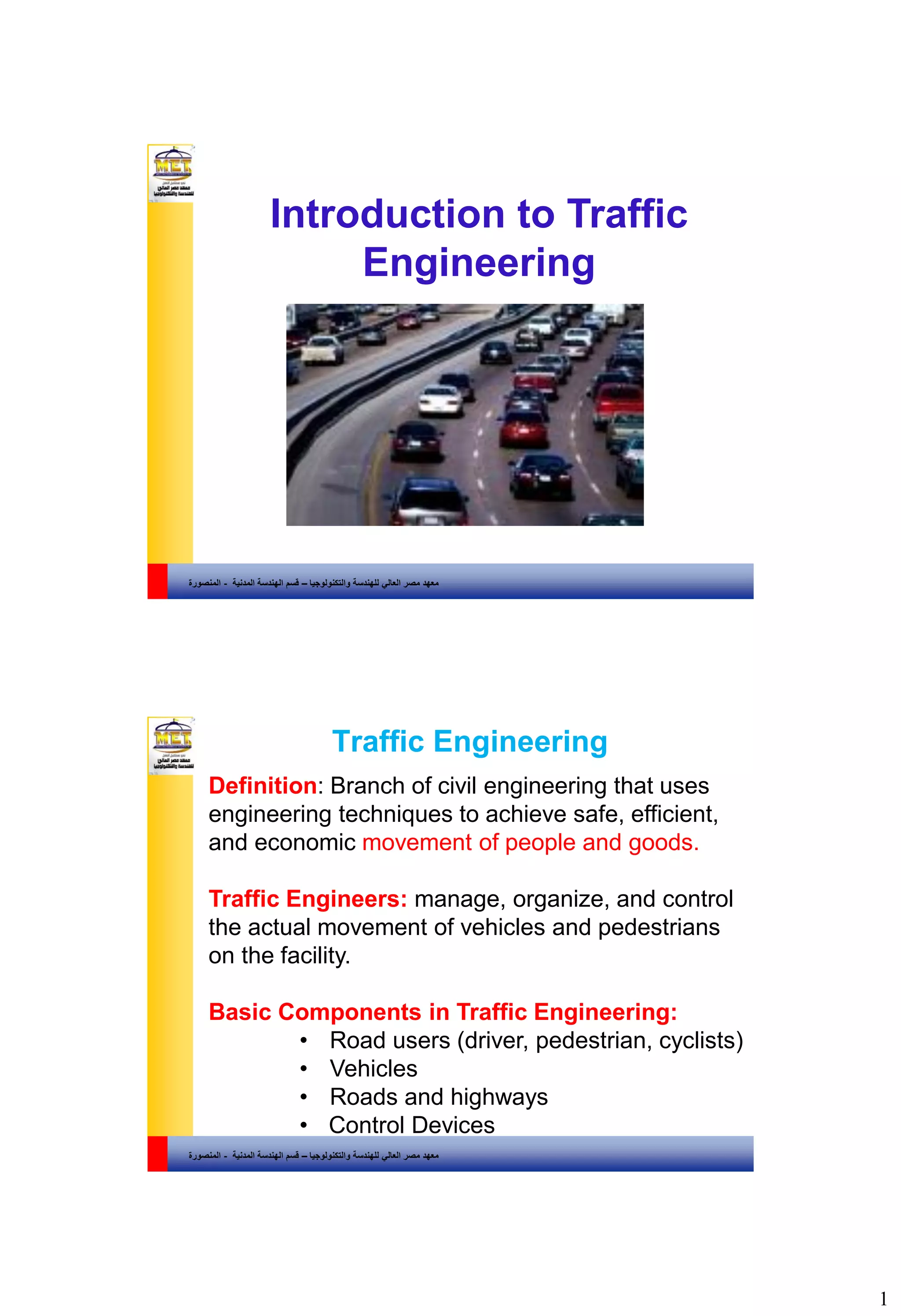 7-Traffic-Introduction ( Transportation and Traffic Engineering Dr ...