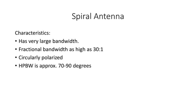 Travelling Wave, Broadband Antennas, Frequency-independent Antennas ...