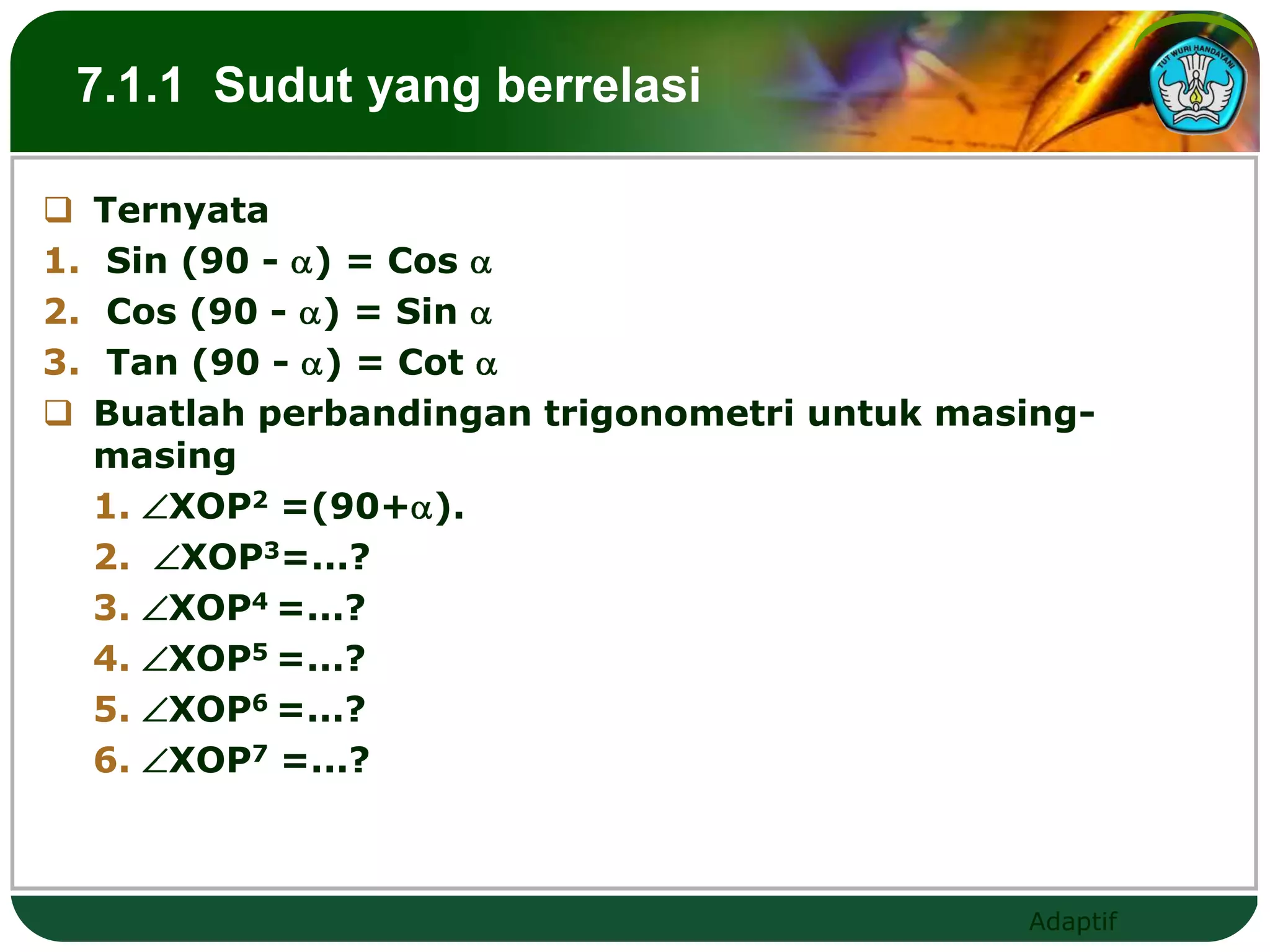 7. trigonometri | PPTX