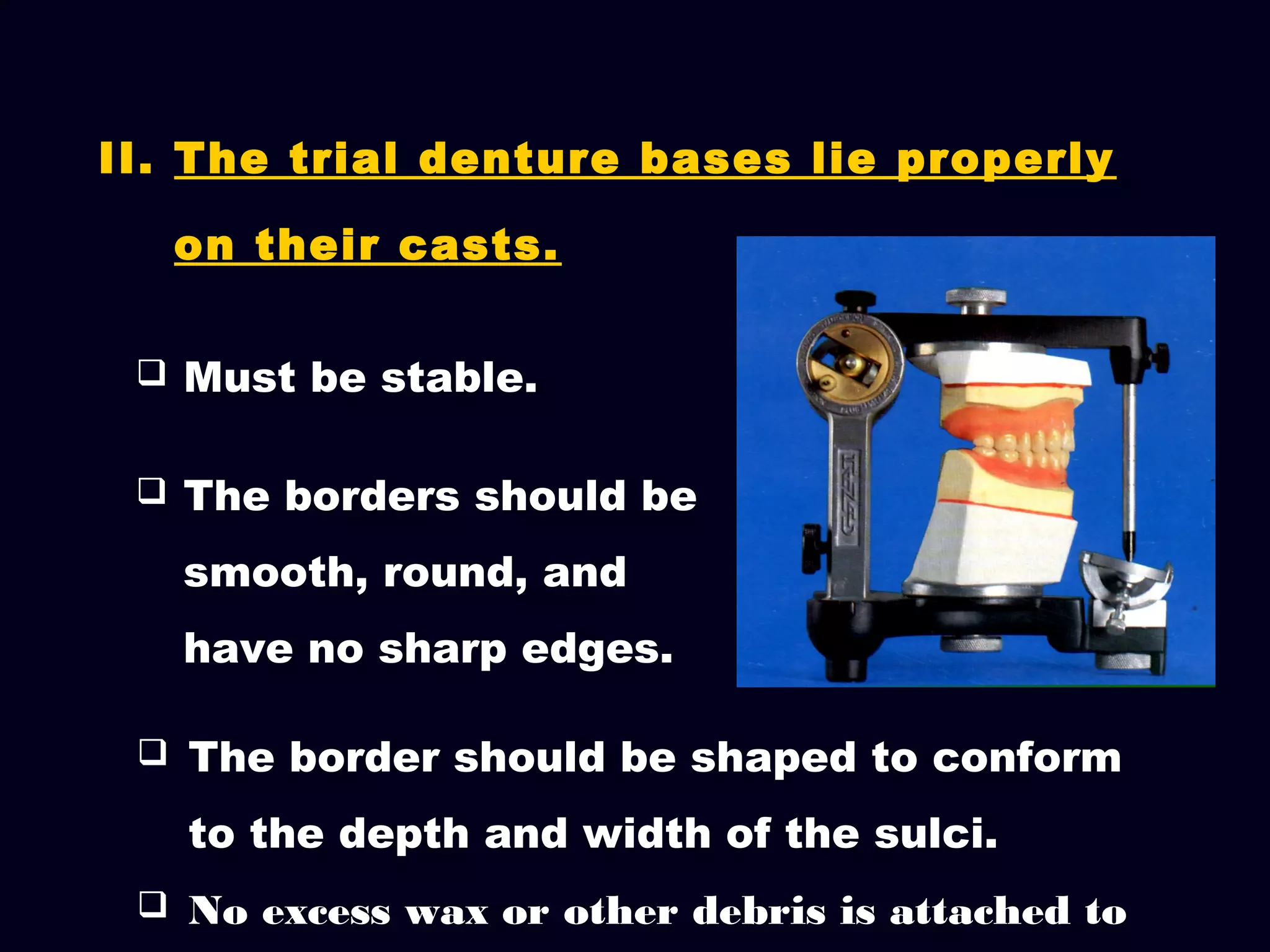 7 try-in of the wax trial complete denture | PPT