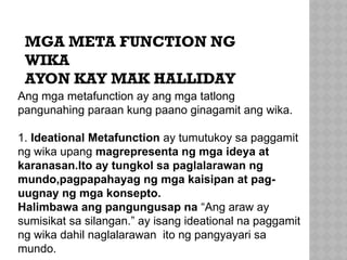 Tungkulin ng WIKa pptx for grade 11 SHS students | PPTX