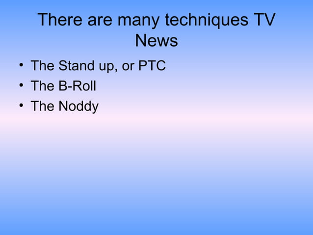 7 Tv News Camera Shots | PPT | Technology & Computing