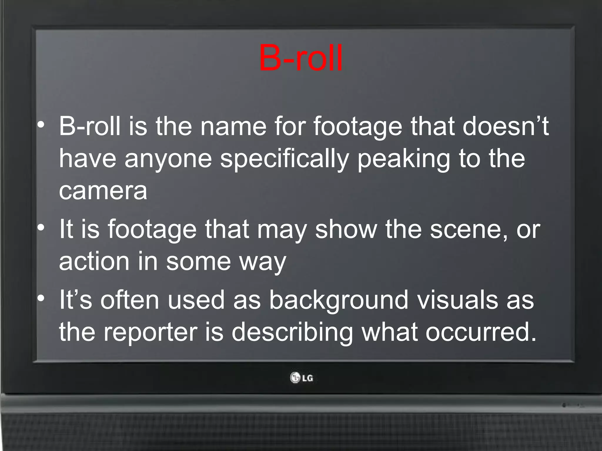 7 Tv News Camera Shots | PPT