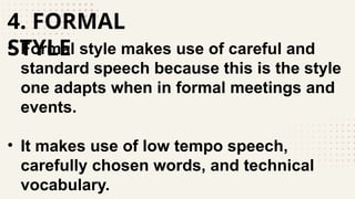 TYPES OF SPEECH STYLES FOR THE SUBJECT ORAL COMMUNICATION IN CONTEXT.pptx