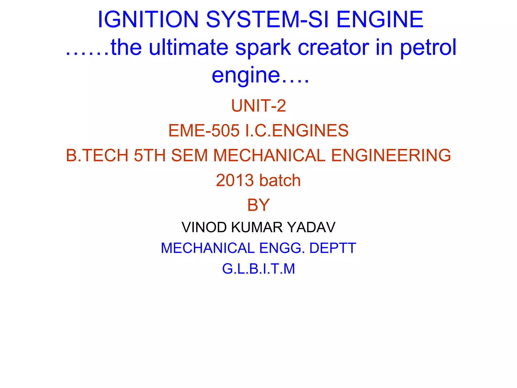 Ignition system | PPT
