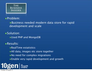 MongoDB Use Cases and Roadmap | PDF