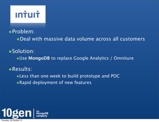 MongoDB Use Cases and Roadmap | PDF