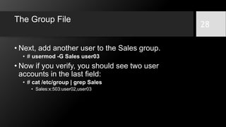 7 - User Administration in Red Hat | PPT