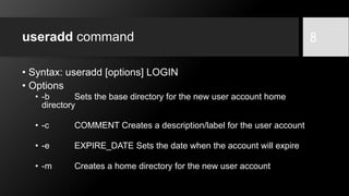 7 - User Administration in Red Hat | PPT