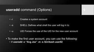 7 - User Administration in Red Hat | PPT