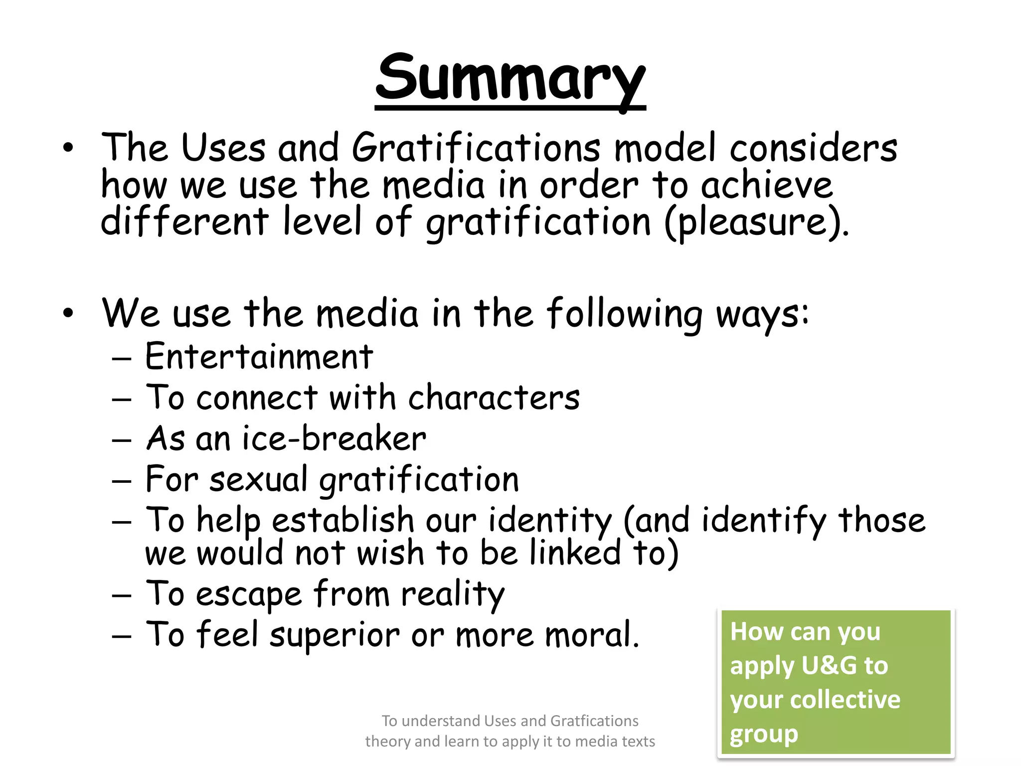 7 uses and gratifications theory | PPTX