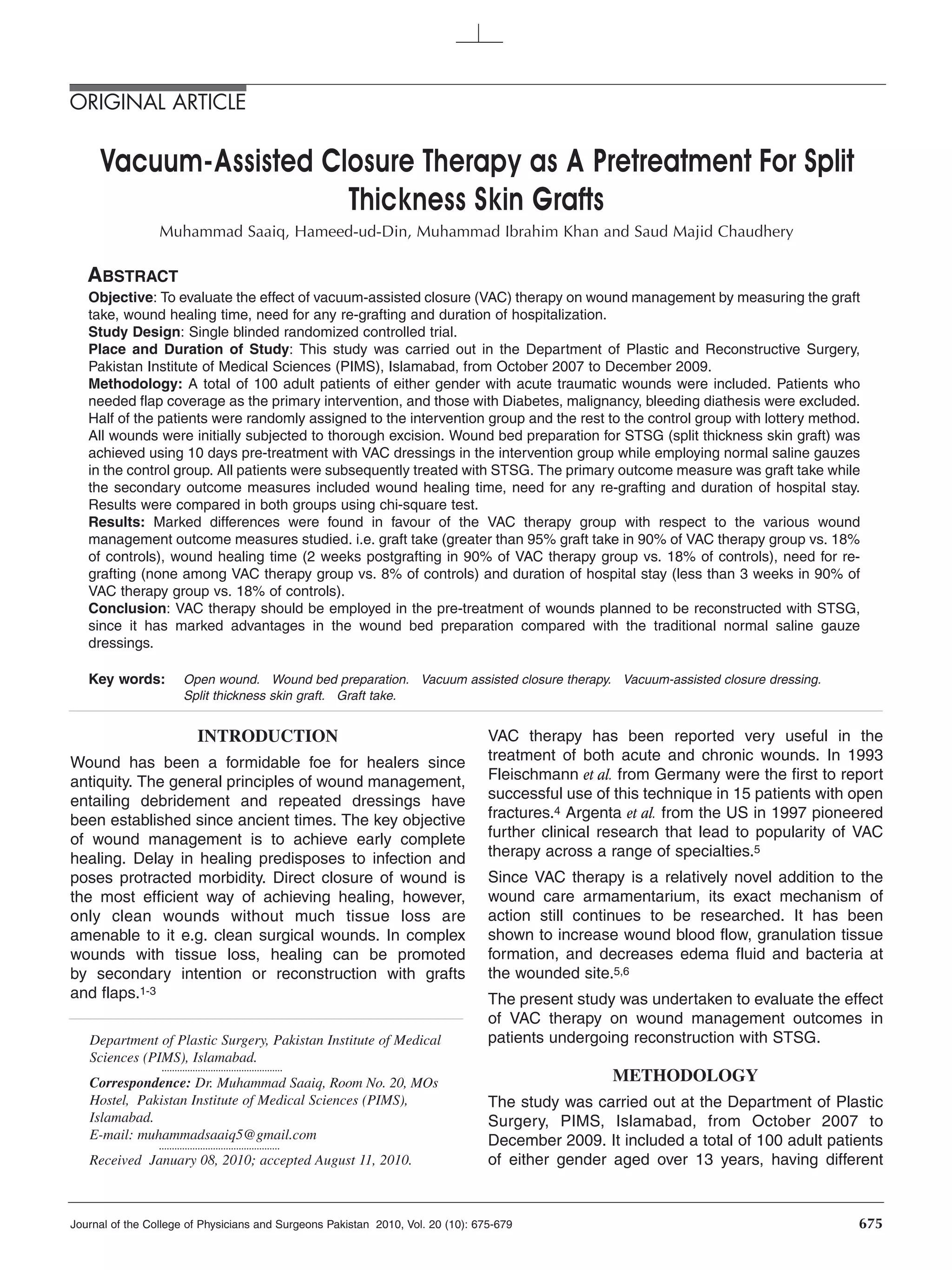 Vacuum-assisted closure therapy | PDF