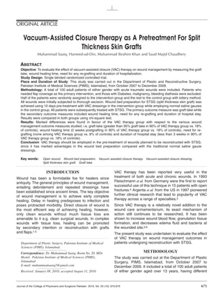 Vacuum-assisted closure therapy | PDF