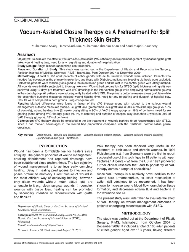 Vacuum-assisted closure therapy | PDF