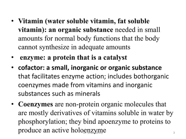 7 vitamins and cofactors | PPTX | Nutrition | Healthy Living