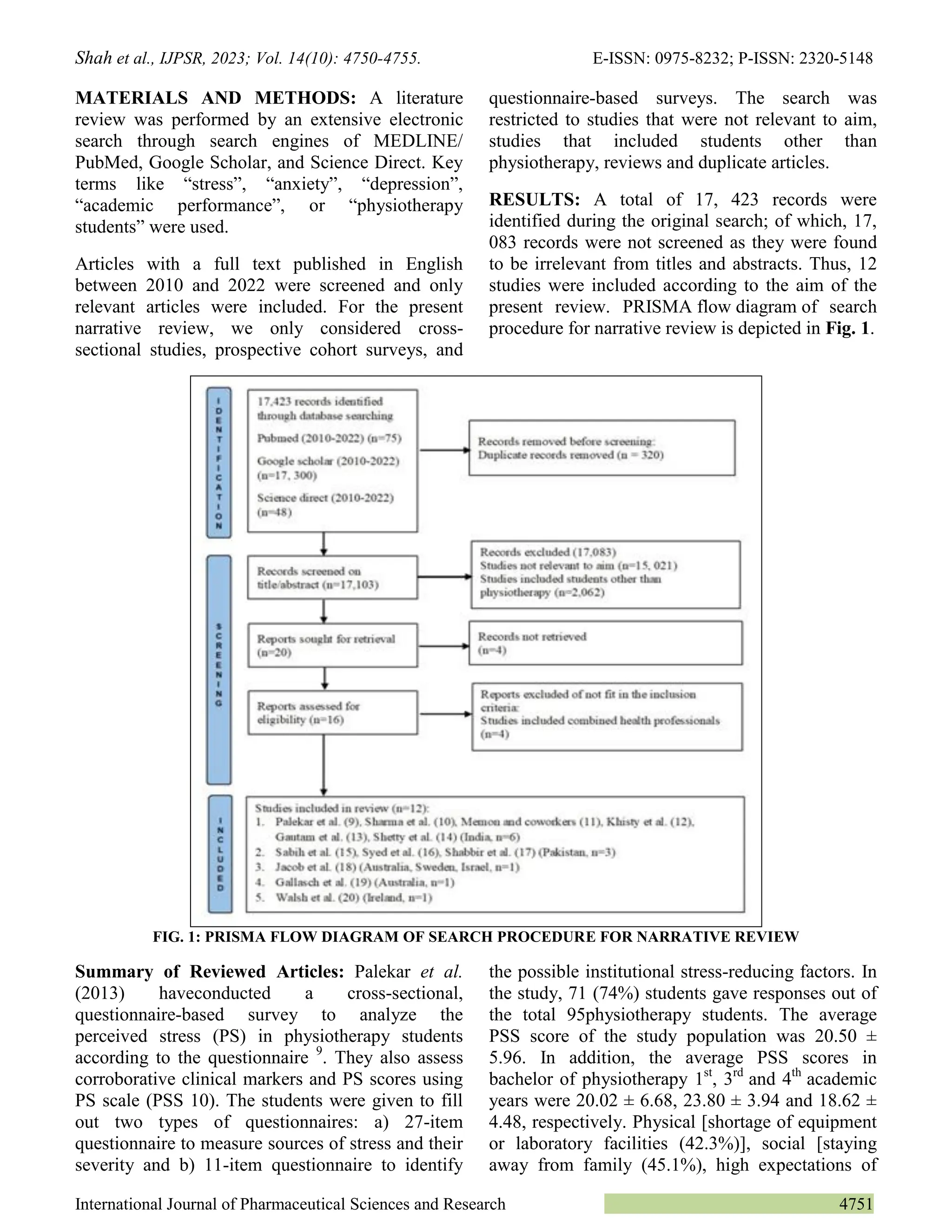 "Stress, Anxiety, and Depression among Physiotherapy: A Narrative ...