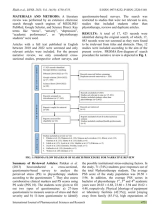 "Stress, Anxiety, and Depression among Physiotherapy: A Narrative ...